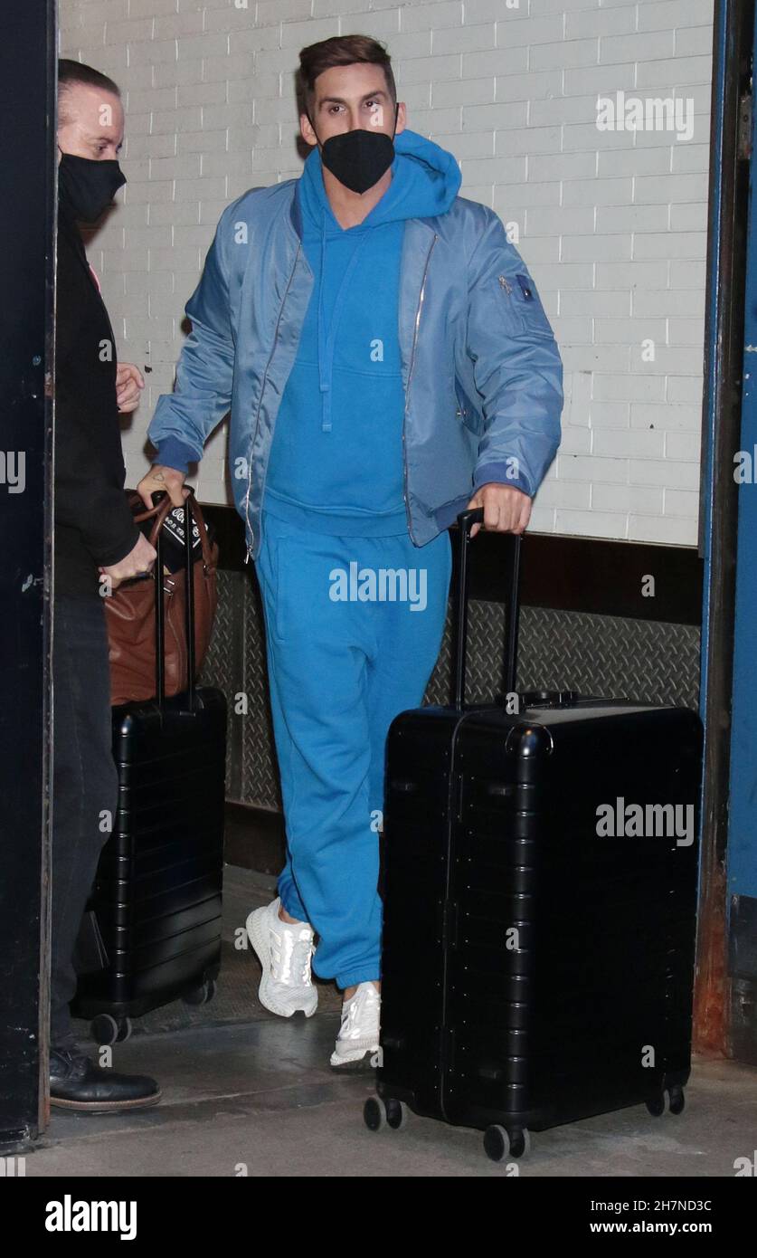 New York, NY, USA. 23rd Nov, 2021. Cody Rigsby seen exiting ABC studios ...