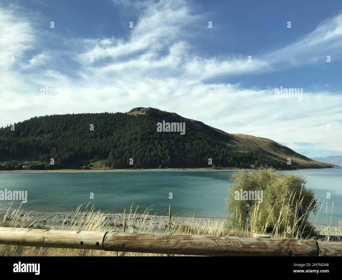 Beautiful view of the Lake of tectonic origin in the southern part of ...