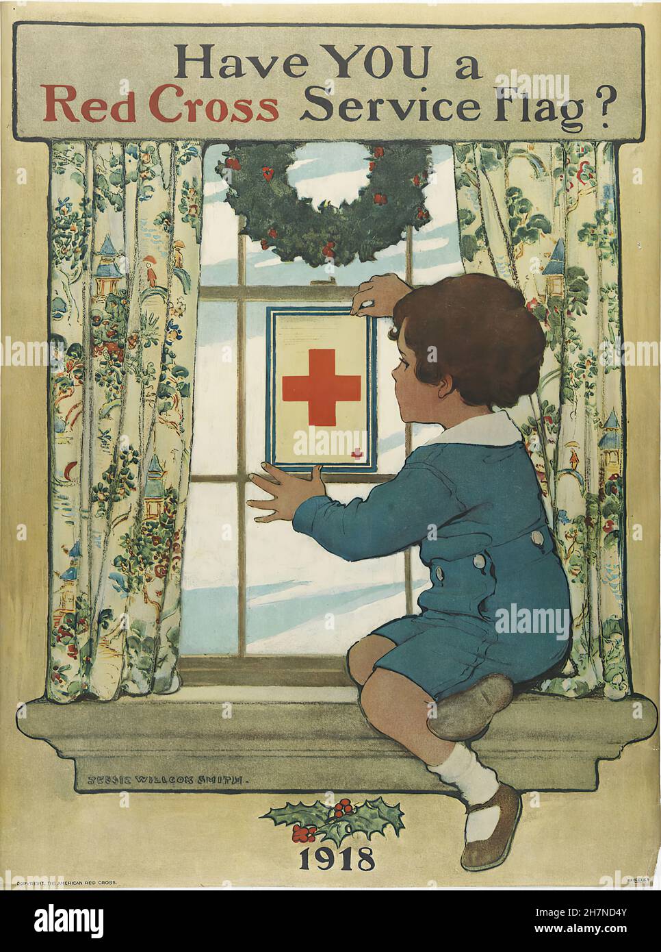 Have Young A Red Cross Service Flag - World War One U.S.A Propaganda ...