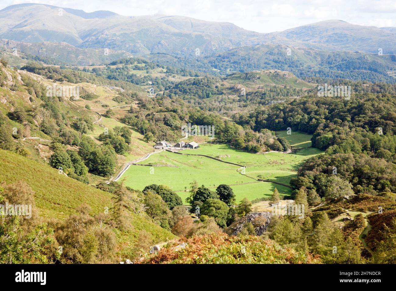 High and Low Tilberthwaite viewed from one of the paths ascending ...