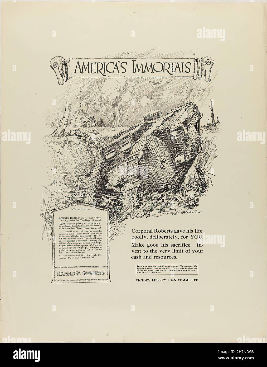 Americas Immortals Harold W Roberts - World War One U.S.A Propaganda ...