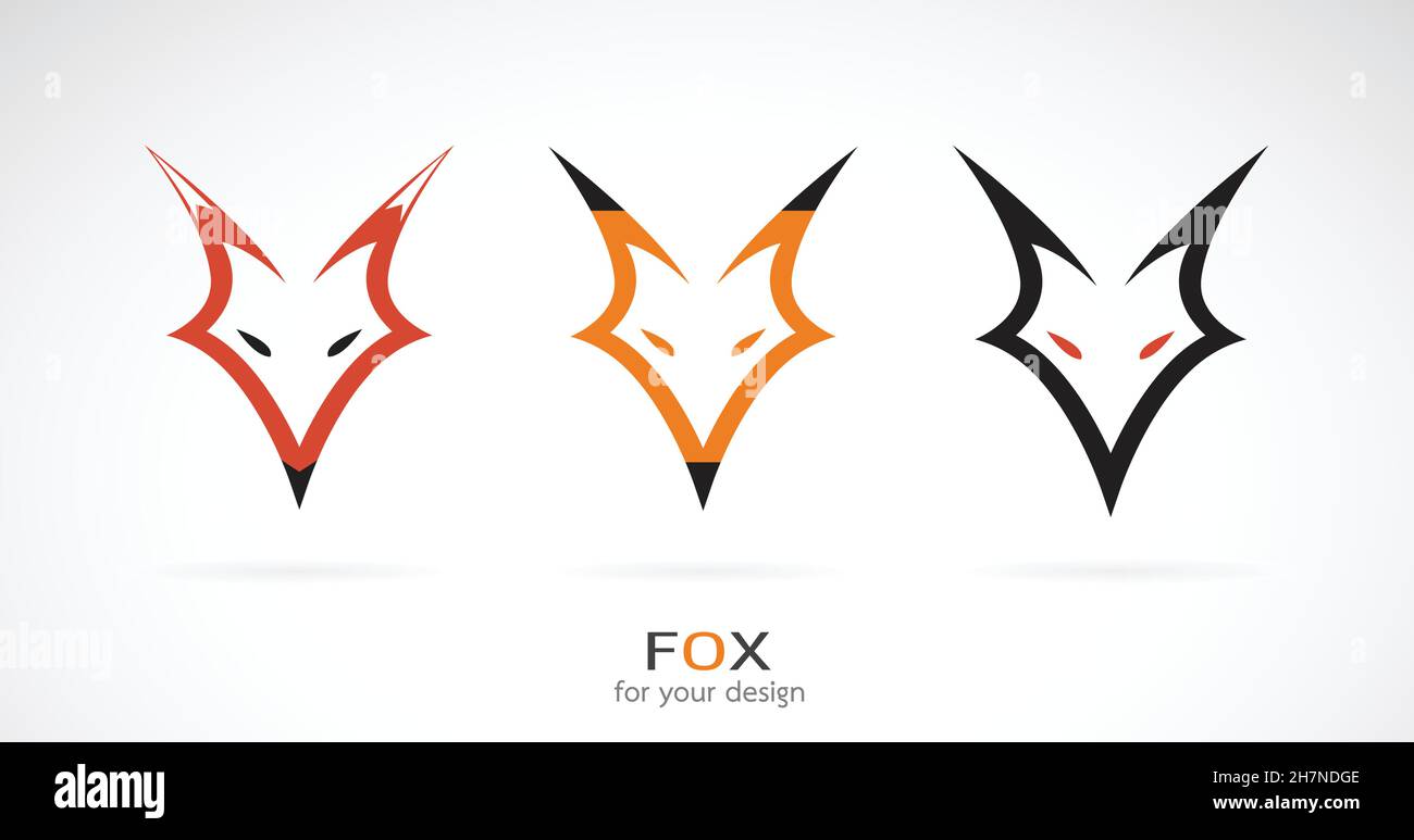 Vector of a fox head design on a white background. Wild Animals. Easy ...