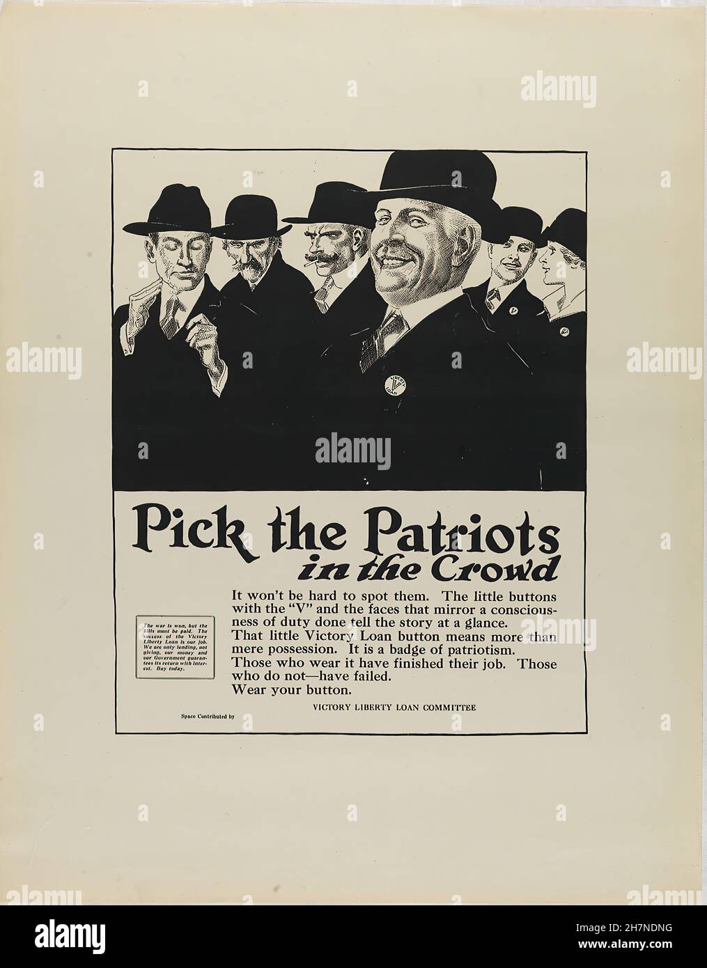 Pick The Patriots In The Crowd - World War One U.S.A Propaganda Poster ...