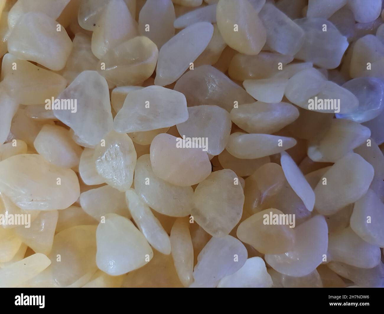 Yellow citrine quartz close-up, polished, full screen, top view Stock ...