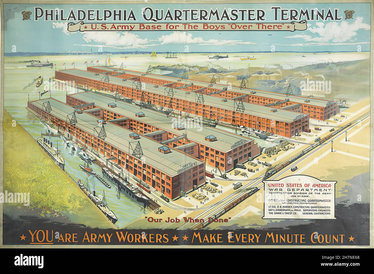 Philadelphia Quartermaster Terminal - World War One U.S.A Propaganda ...