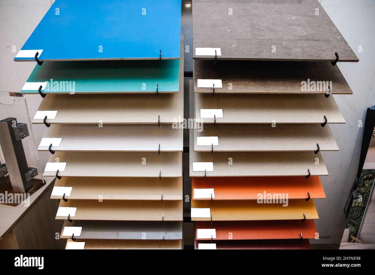 Samples of Colored Tiles Flat Polished Porcelain Stoneware for Home ...