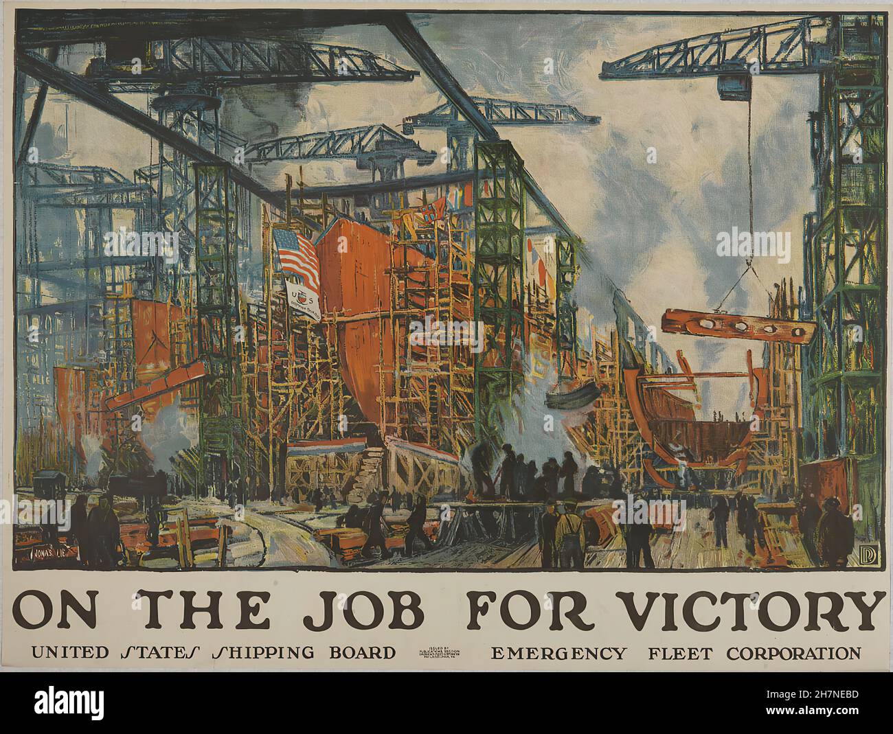 on the job for victory - World War One U.S.A propaganda poster 01 Stock ...