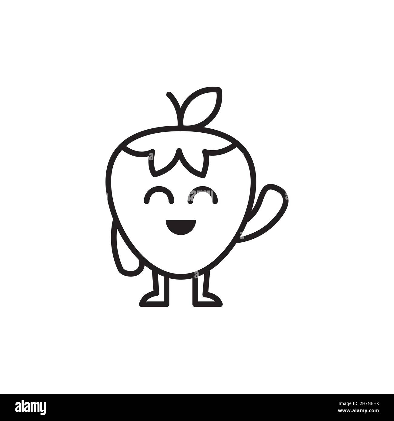 vector illustrations set of fruits character with cute face emoticon ...