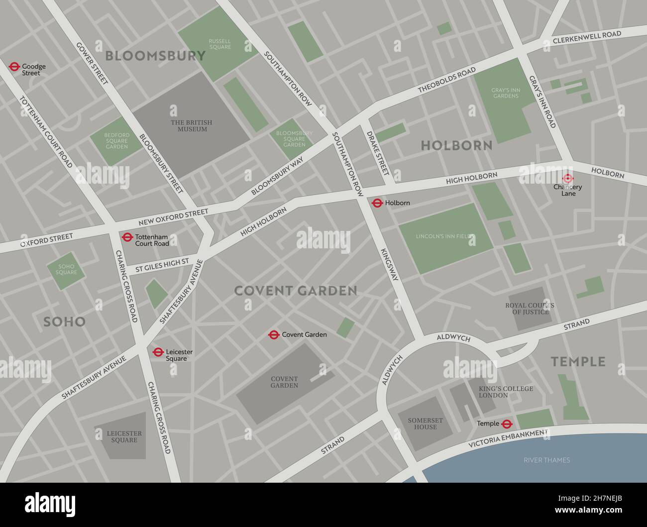 Illustration of London street map Stock Vector Image & Art - Alamy