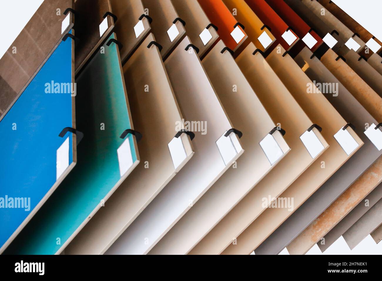 Samples of Colored Tiles Flat Polished Porcelain Stoneware for Home ...