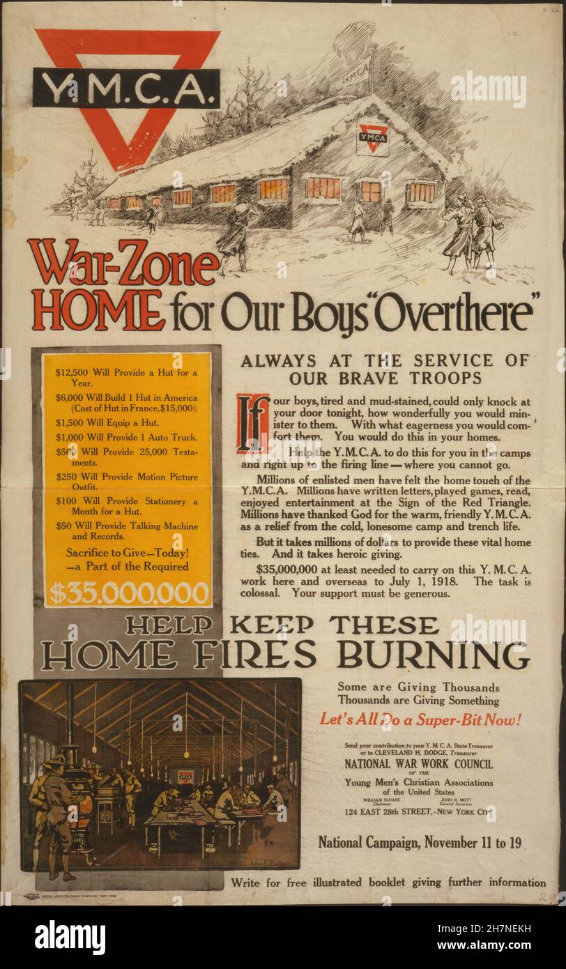 YMCA - U.S World War One Propaganda - 224 Stock Photo - Alamy