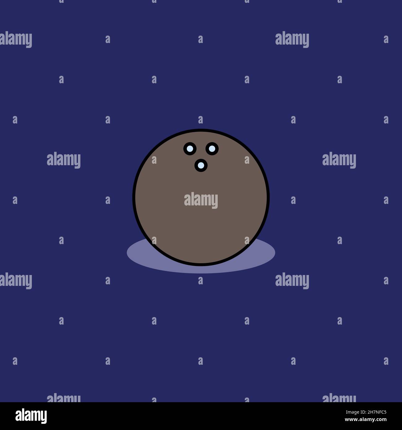 Bowling ball line icon. Simple style hobby sports poster background ...