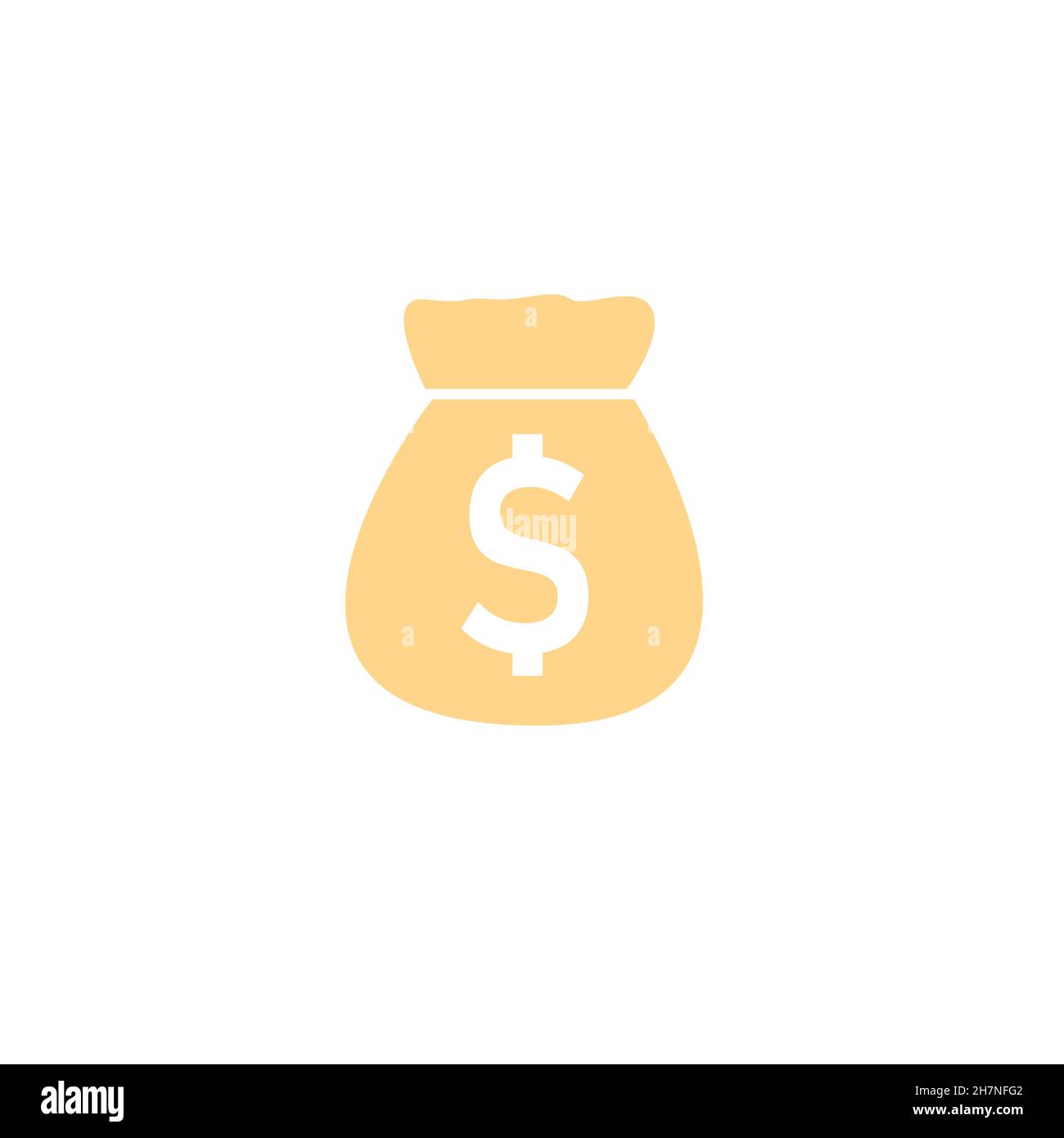 Flat cartoon money bag,vector illustration concept Stock Vector Image ...