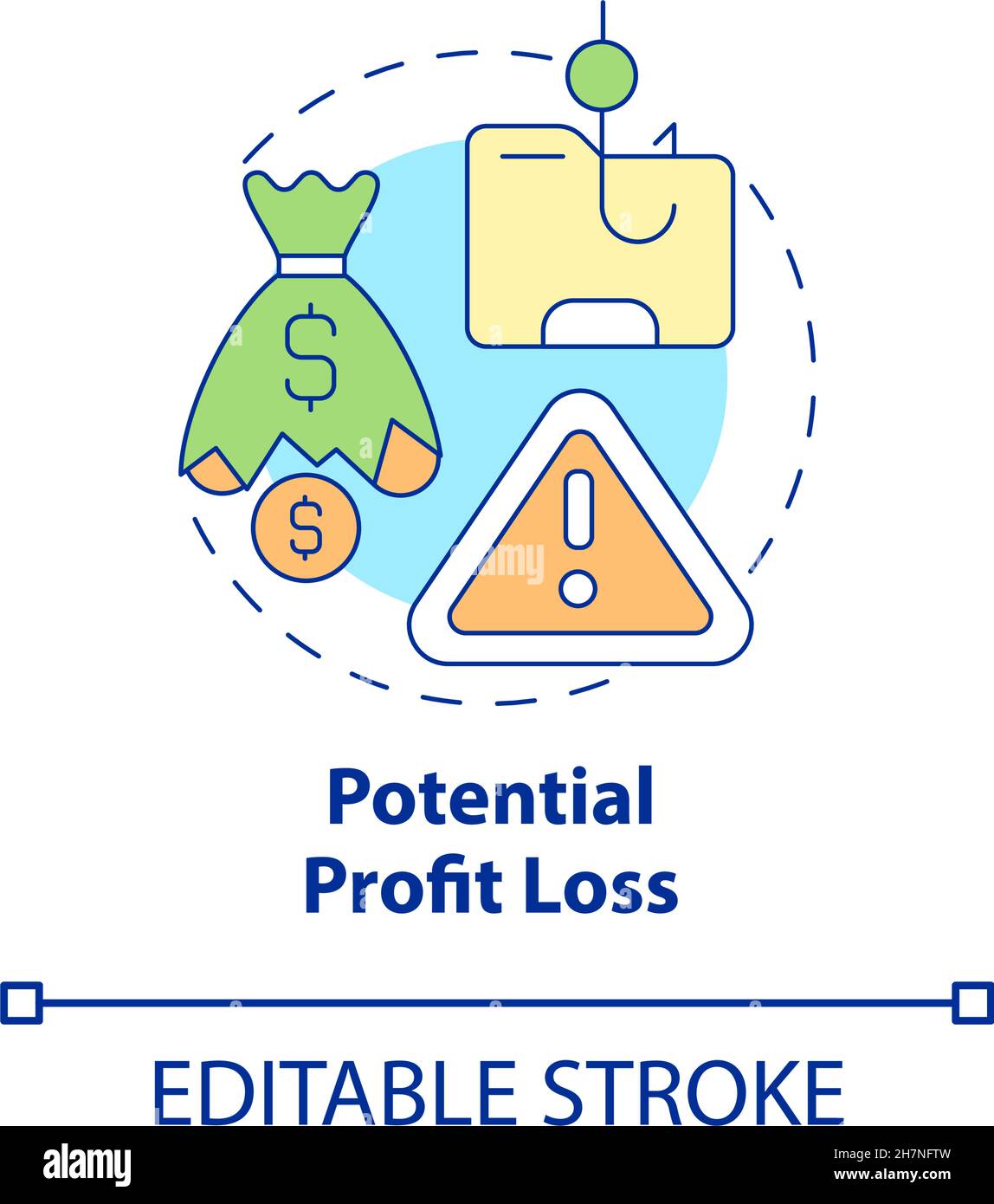 Potential profit loss concept icon Stock Vector Image & Art - Alamy