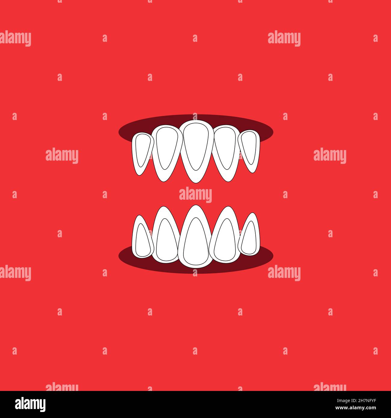Wolf tooth icon. Monster dent symbol. Logo design element Stock Vector ...