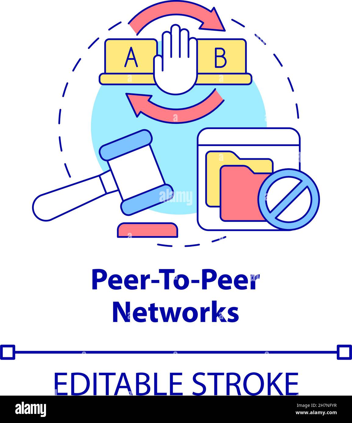 Peer-to-peer networks concept icon Stock Vector Image & Art - Alamy
