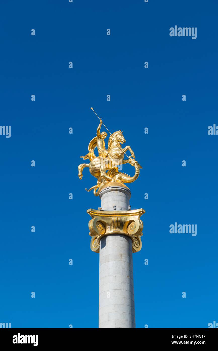 The Freedom Monument commonly known as the St. George Statue dedicated ...