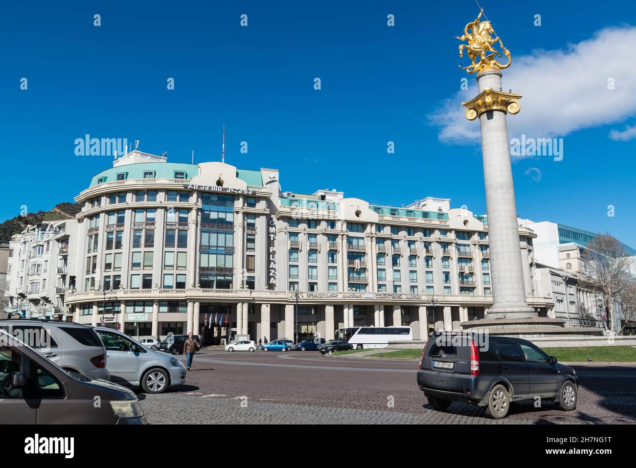 The Freedom Monument commonly known as the St. George Statue dedicated ...