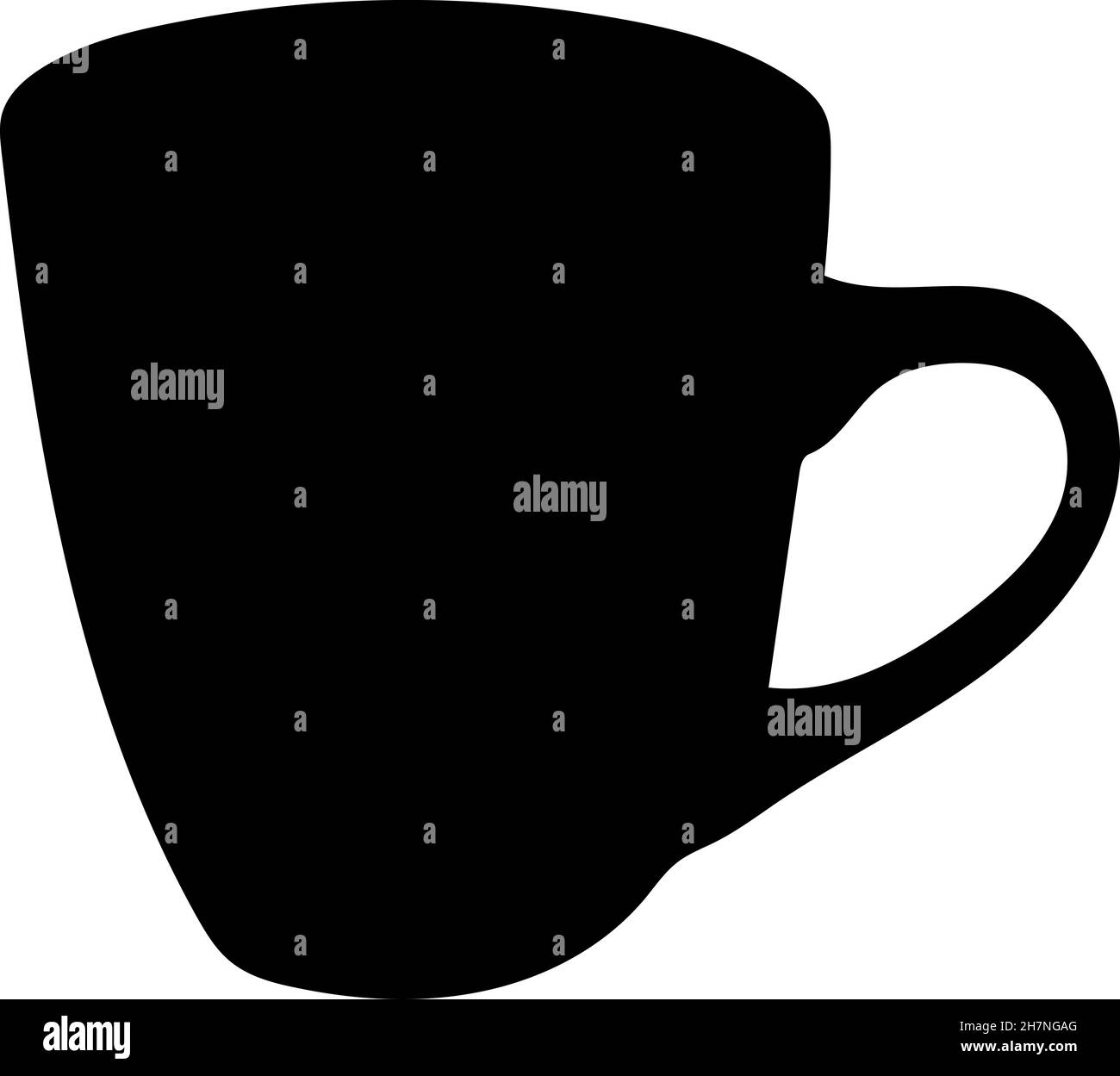 icon of a coffee cup with ear on a white background Stock Vector Image ...