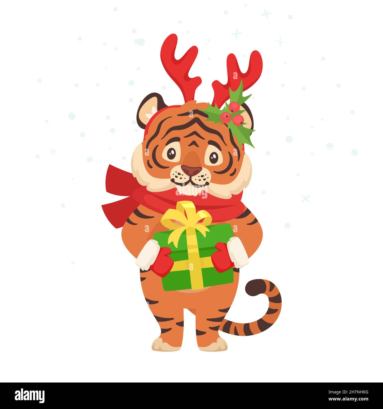 New year cat little Stock Vector Images - Alamy