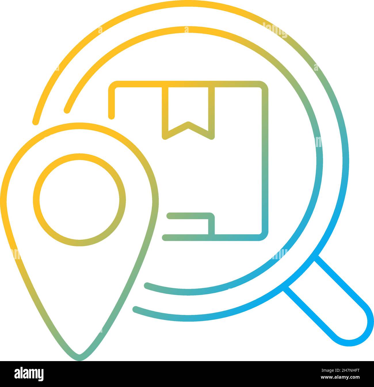 International shipment tracking package gradient linear vector icon ...