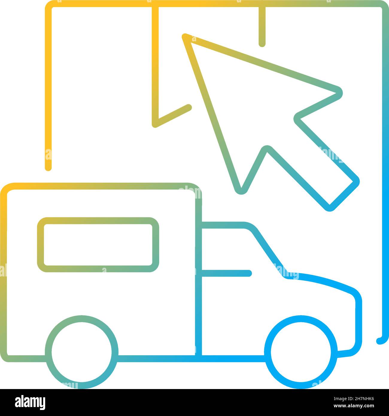 Online shipping request gradient linear vector icon Stock Vector Image ...