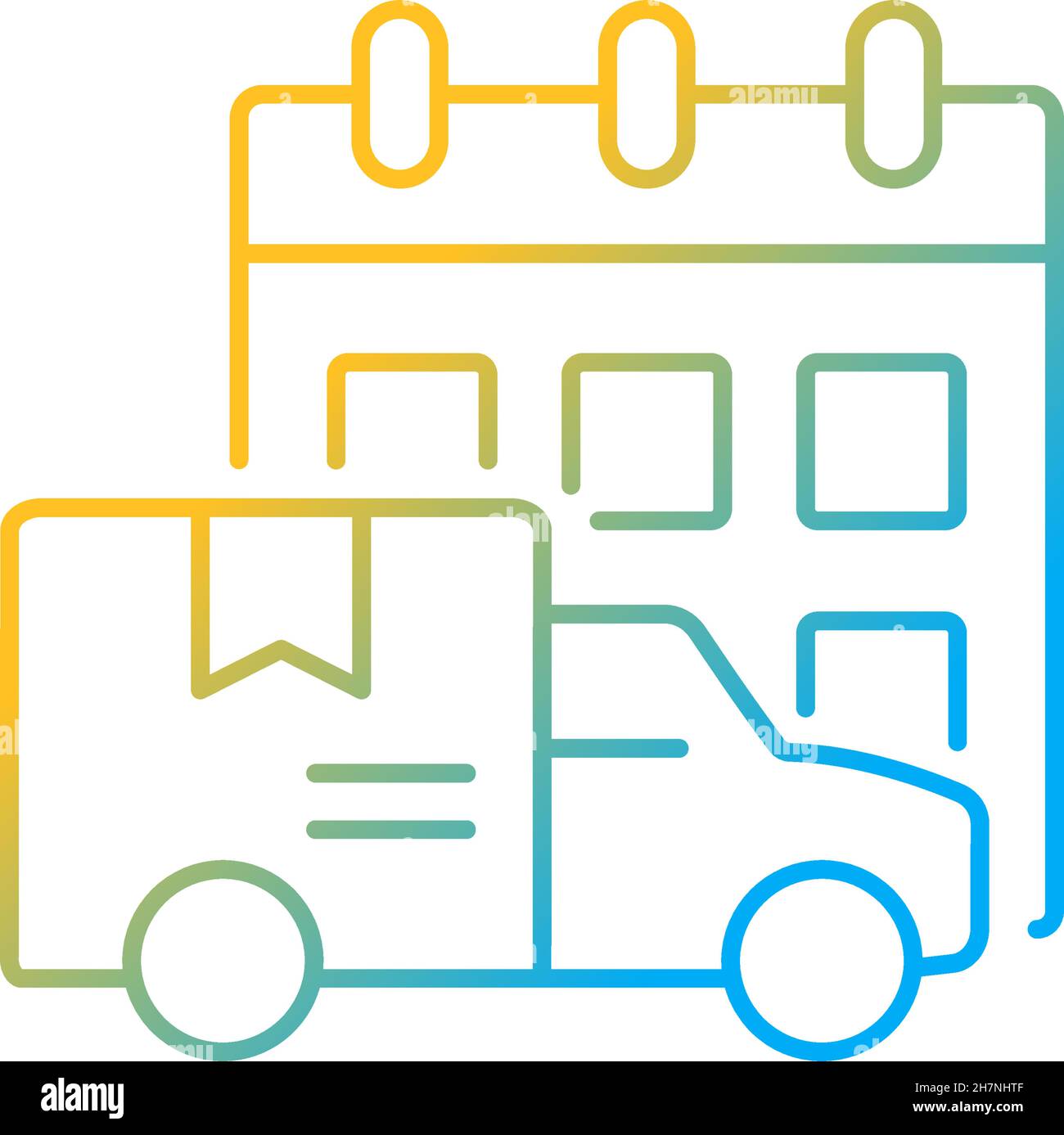 International orders shipping schedule gradient linear vector icon ...