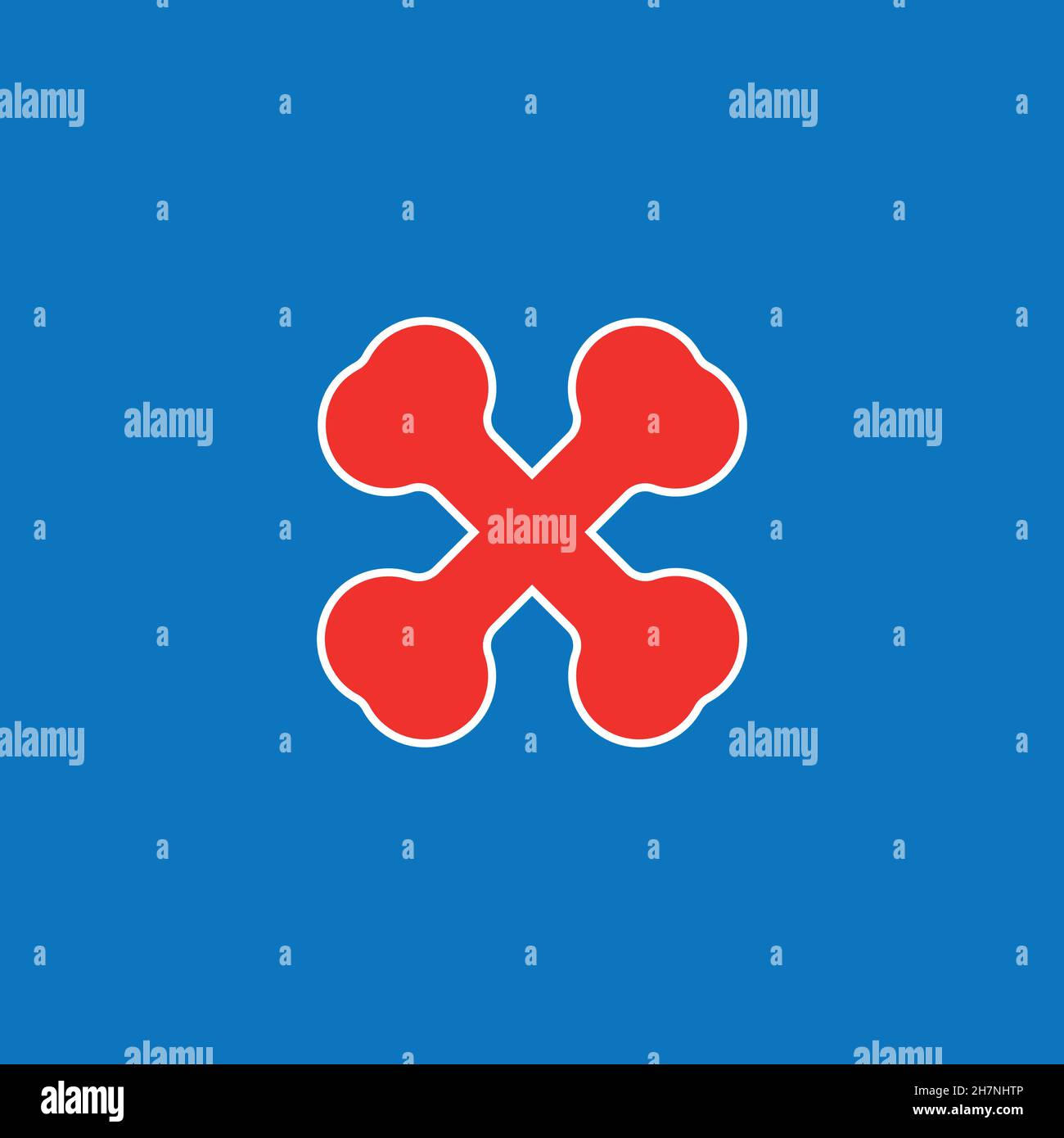 X line icon. Simple stylee danger poster background symbol. Exit or ...