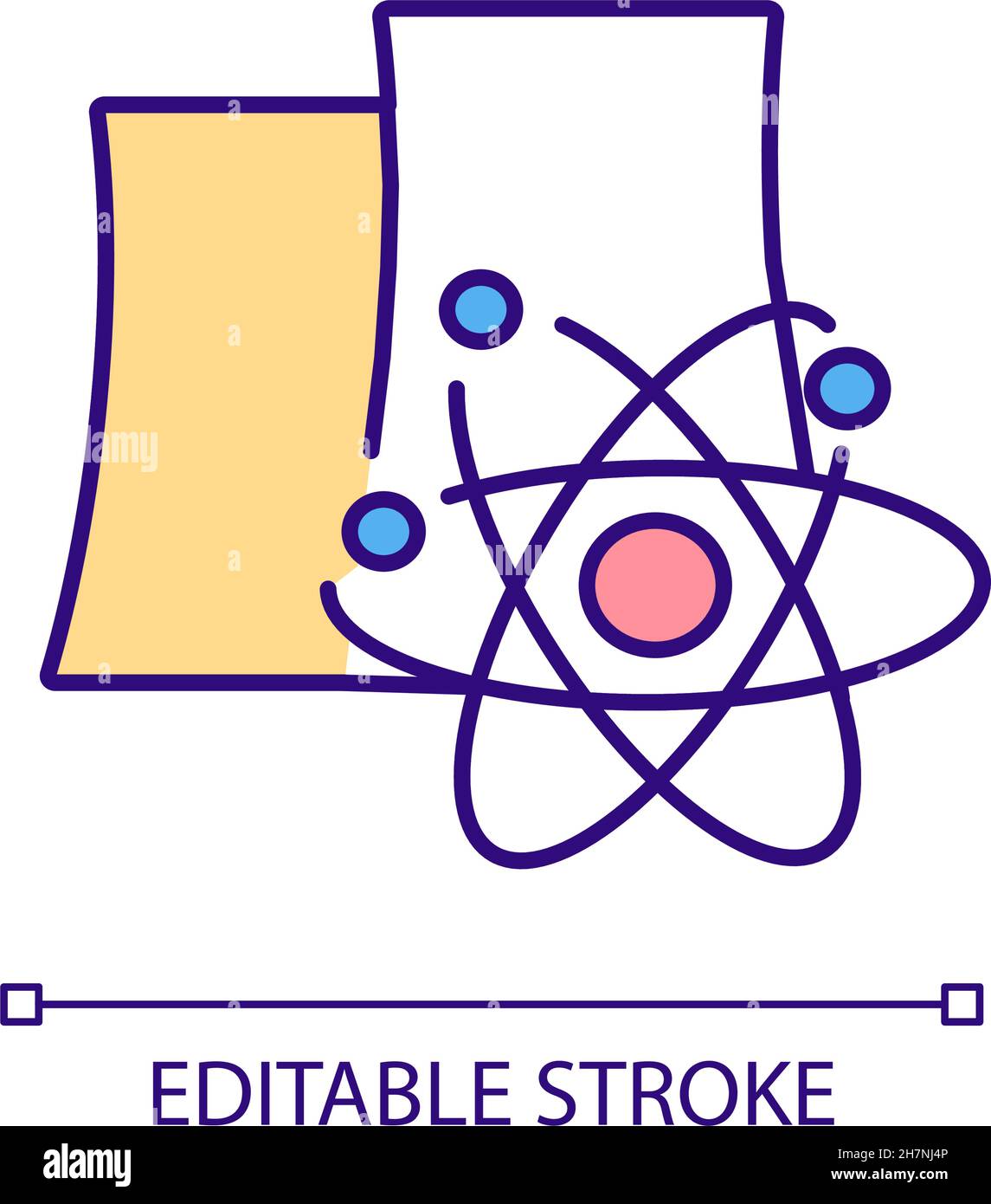 Nuclear power plant RGB color icon Stock Vector Image & Art - Alamy