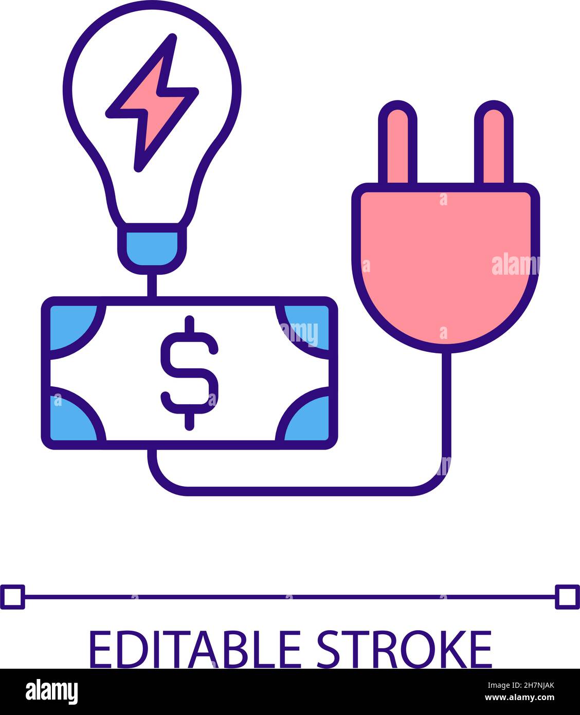 Electricity rate RGB color icon Stock Vector Image & Art - Alamy