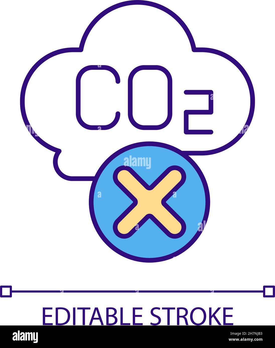 Reduce carbon emissions RGB color icon Stock Vector Image & Art - Alamy