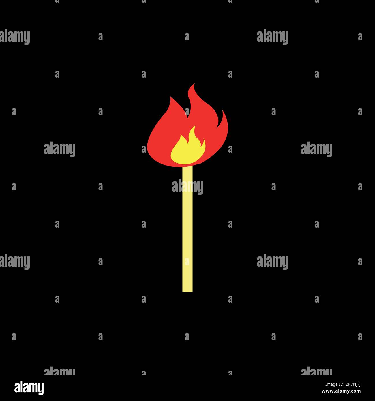 Hot match fire logo hi-res stock photography and images - Alamy