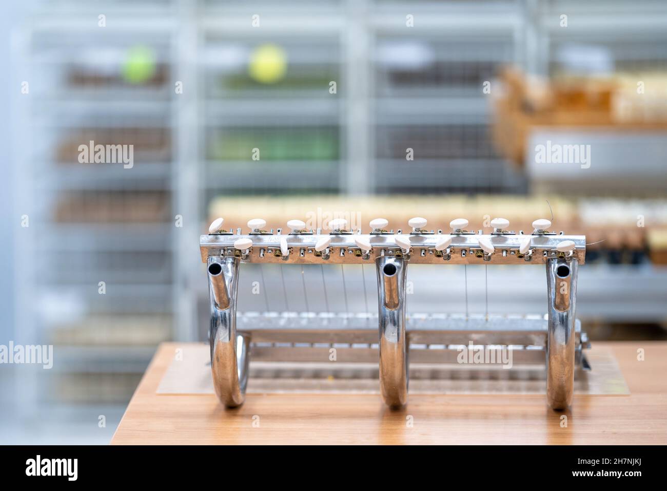 a device for slicing handmade soap in the workshop Stock Photo - Alamy