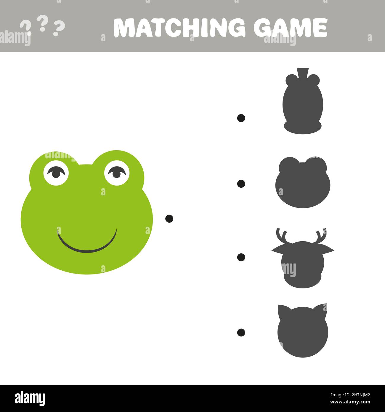 Shadow matching game. Frog - Find the Correct Shadow, the Matching ...