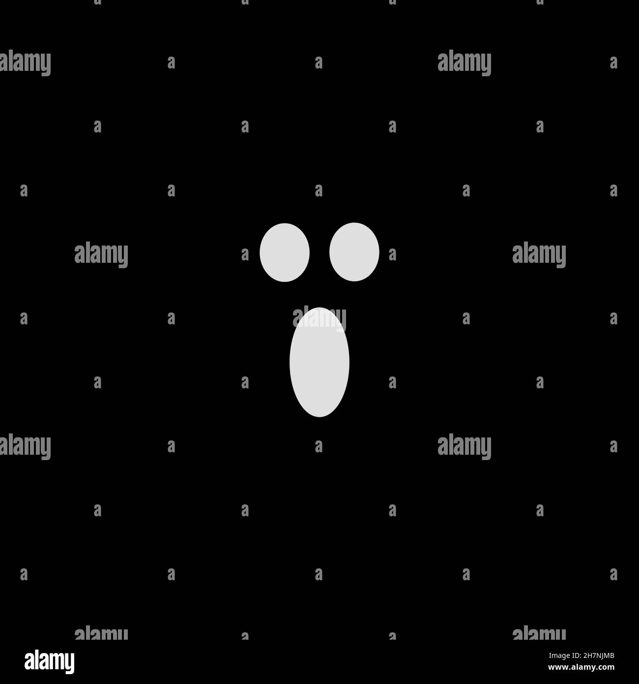 Fear face flat icon. Horror emoji symbol. Logo design element Stock ...