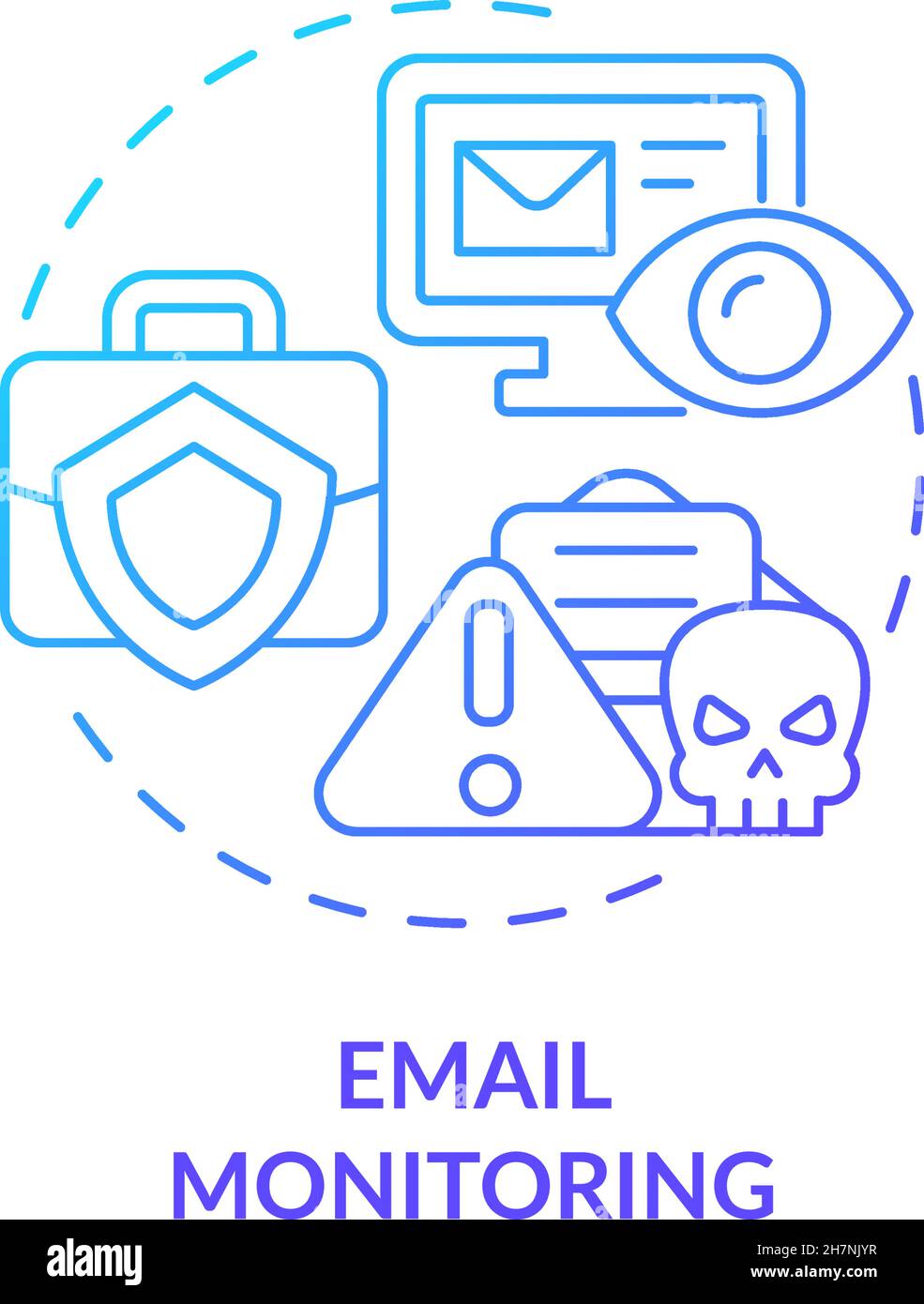 Email monitoring blue gradient concept icon Stock Vector Image & Art ... Email monitoring blue gradient concept icon Stock Vector Image & Art ...
