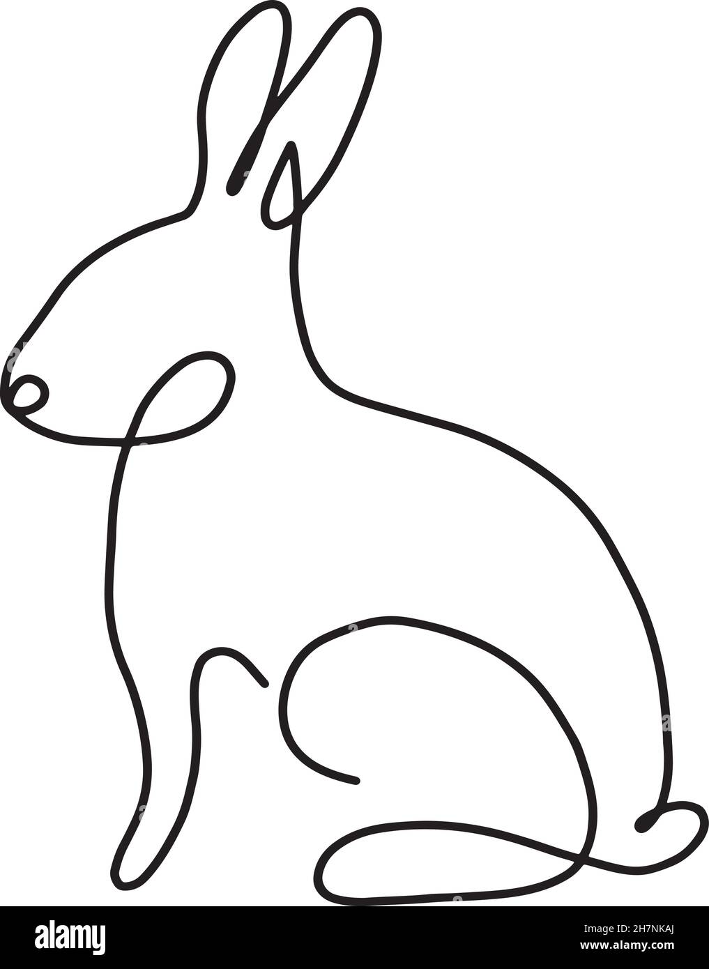 Rabbit Line Art