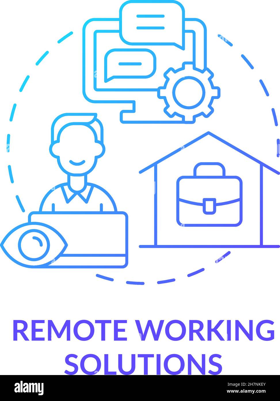 Remote work solutions Stock Vector Images - Alamy