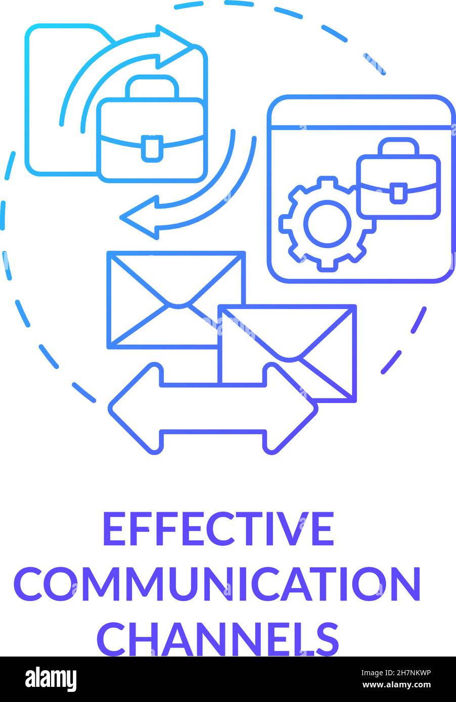 Effective communication channels blue gradient concept icon Stock ... Effective communication channels blue gradient concept icon Stock ...