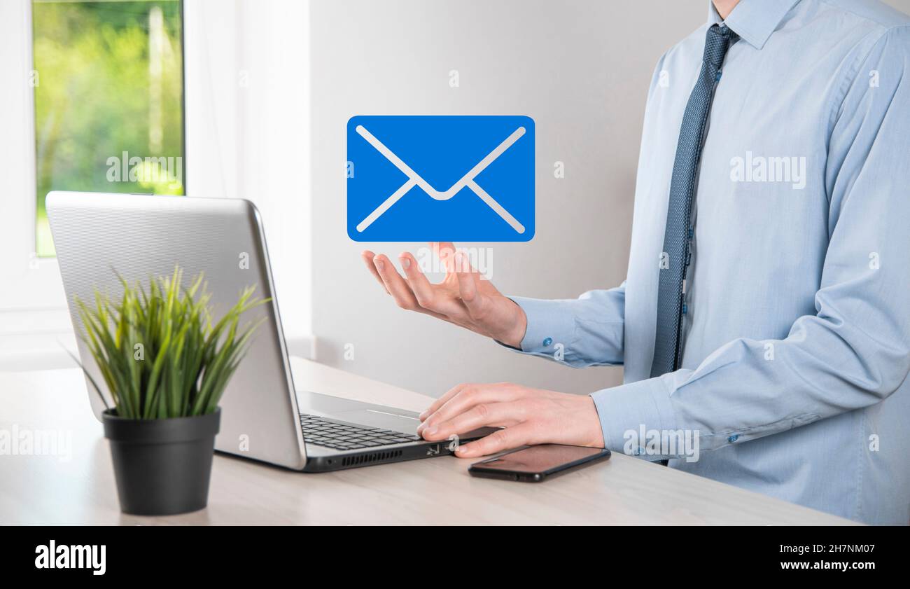 Email and user icon,sign,symbol marketing or newsletter concept ...