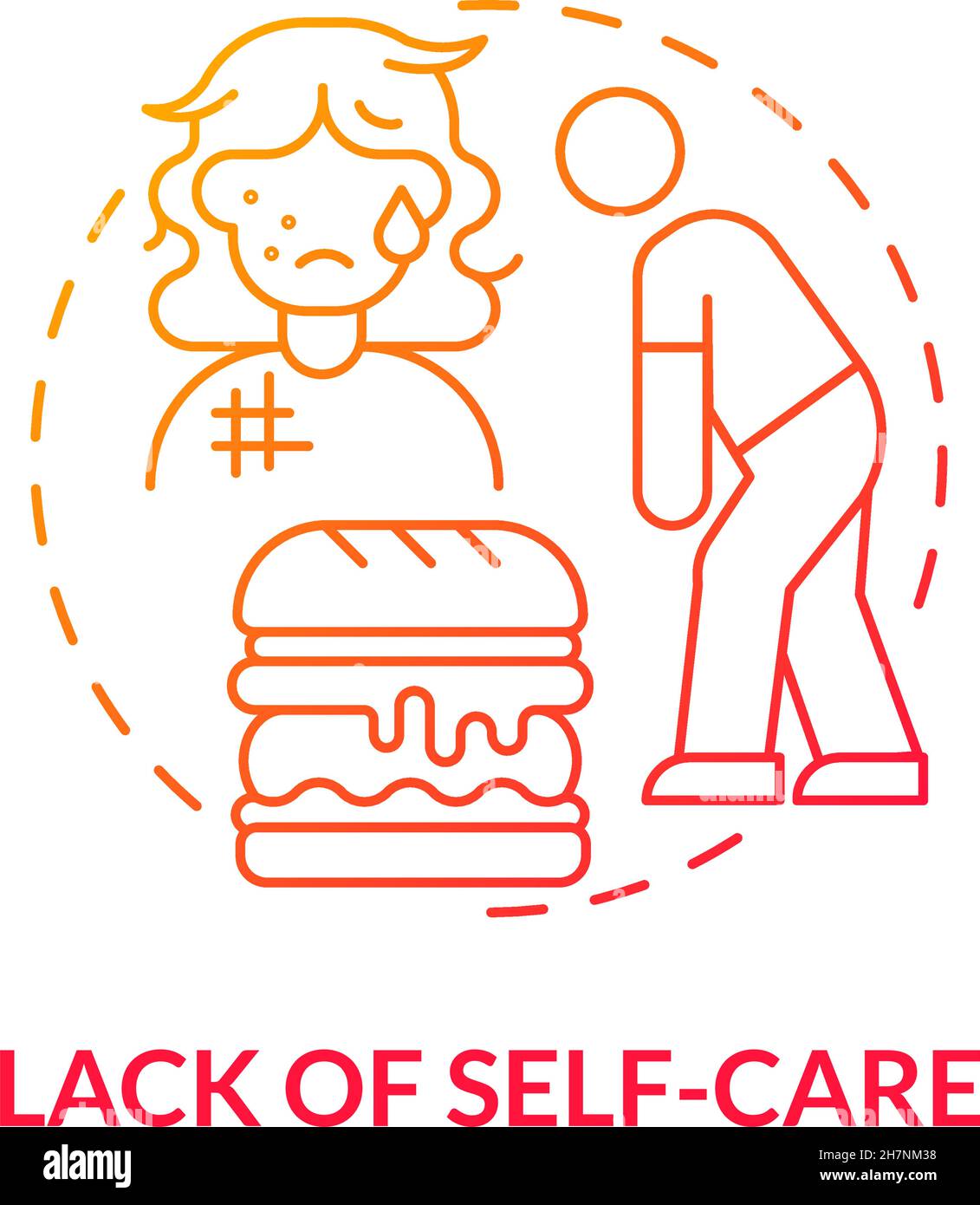 Neglect self-care concept icon Stock Vector Image & Art - Alamy