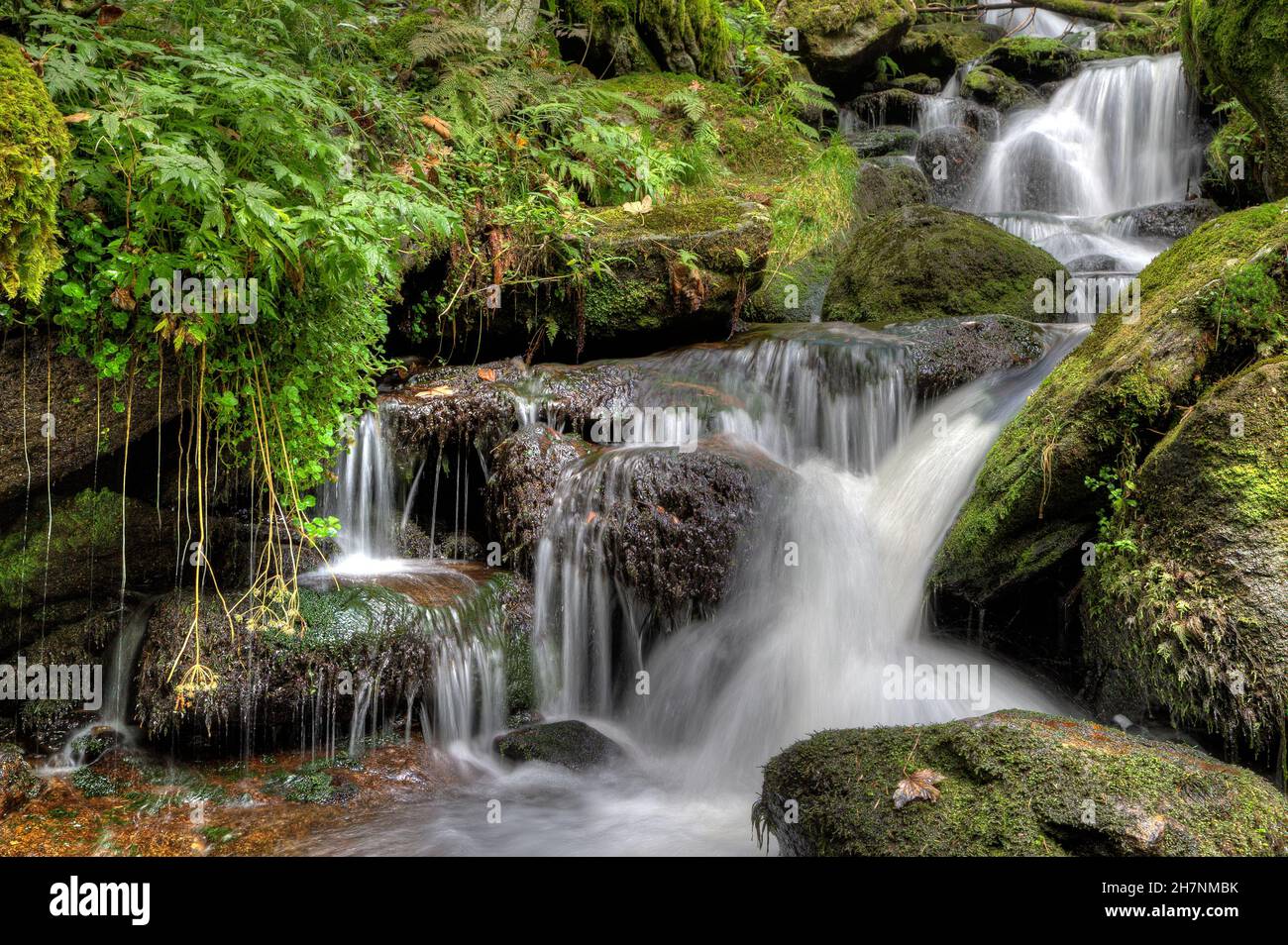 The Boebracher waterfall is a small waterfall near the town of Bernried ...