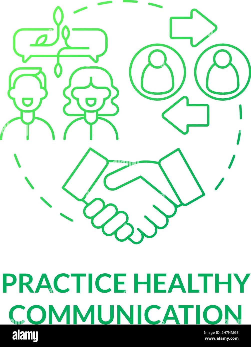 Start healthy communication concept icon Stock Vector Image & Art - Alamy