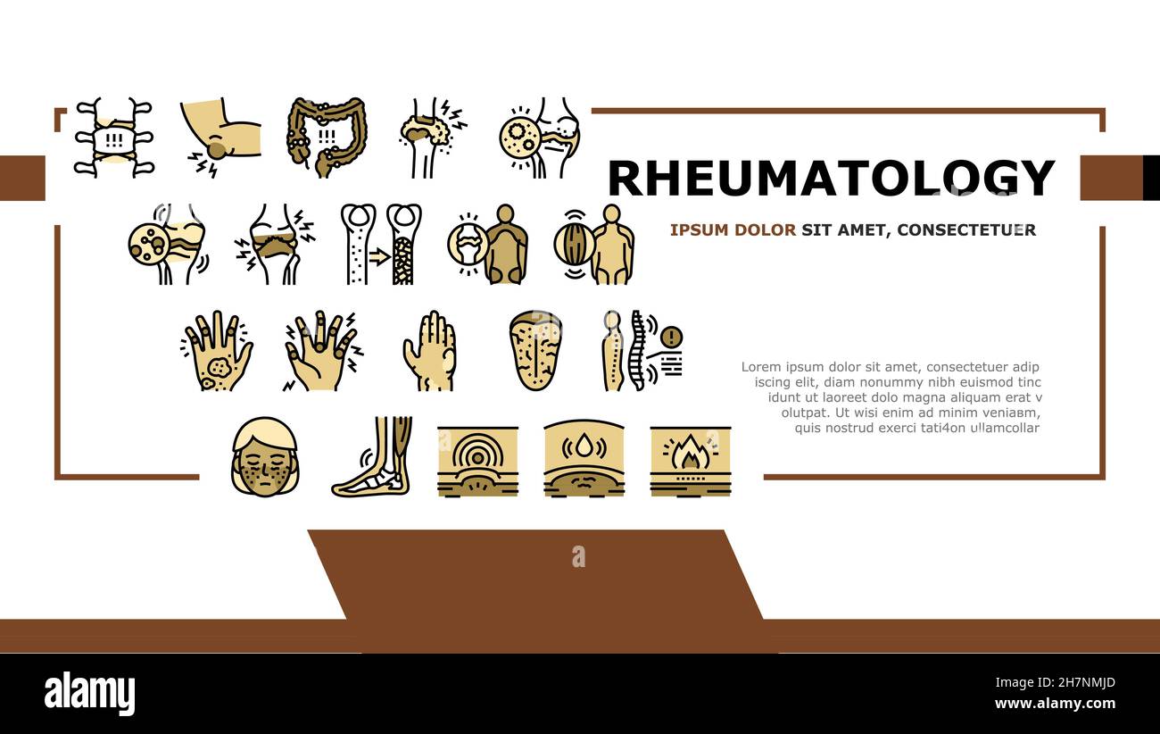 Rheumatology Disease Problem Landing Header Vector Stock Vector Image