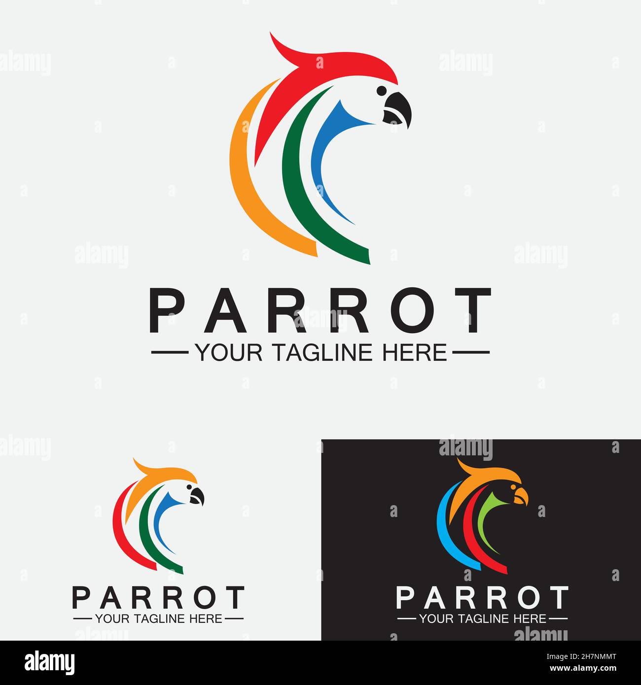 Parrot Logo Design Vector Template Stock Vector Image & Art - Alamy