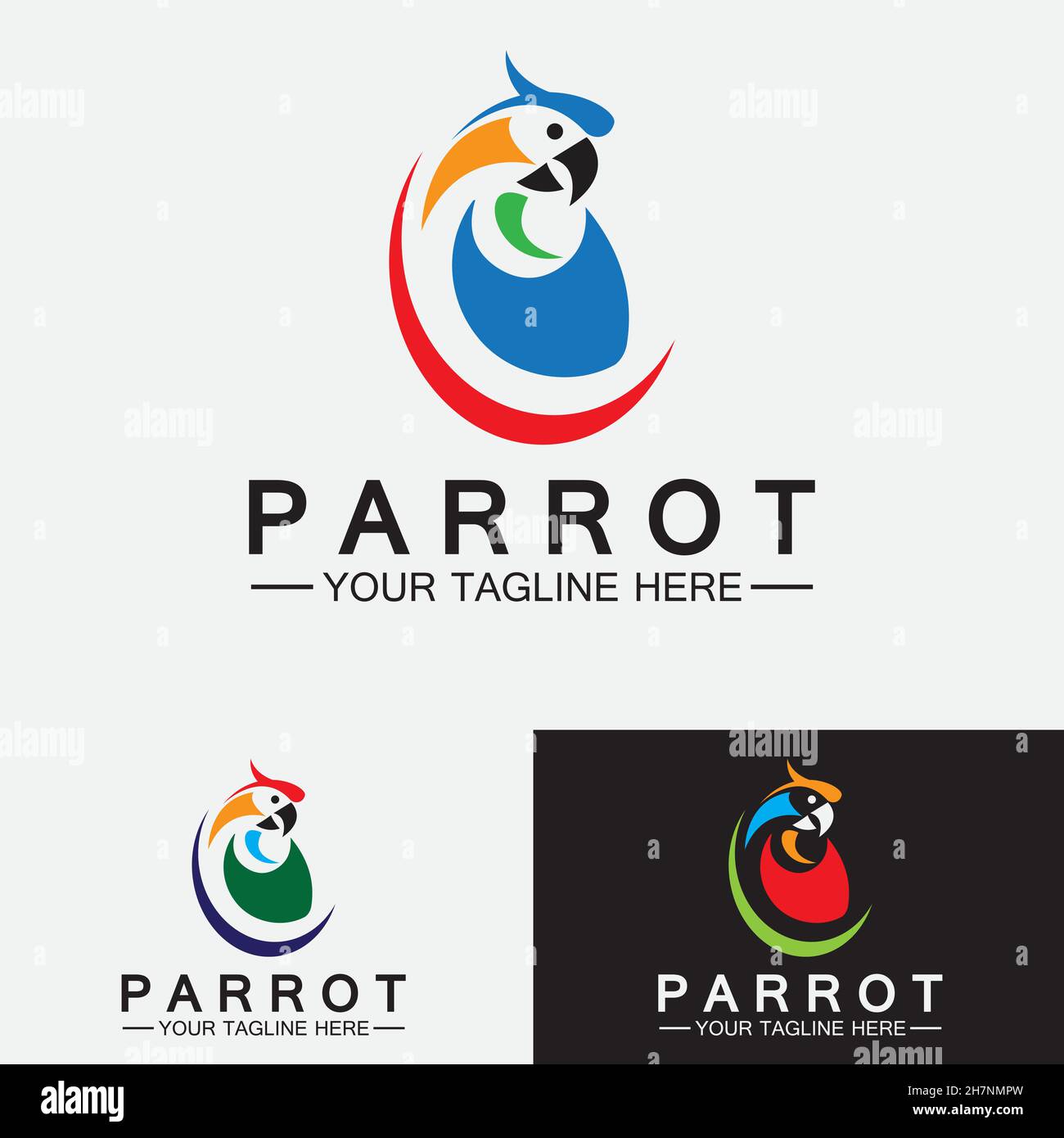 Parrot Logo Design Vector Template Stock Vector Image & Art - Alamy