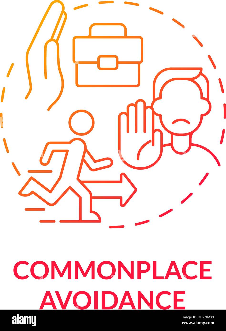 Avoid job concept icon Stock Vector Image & Art - Alamy