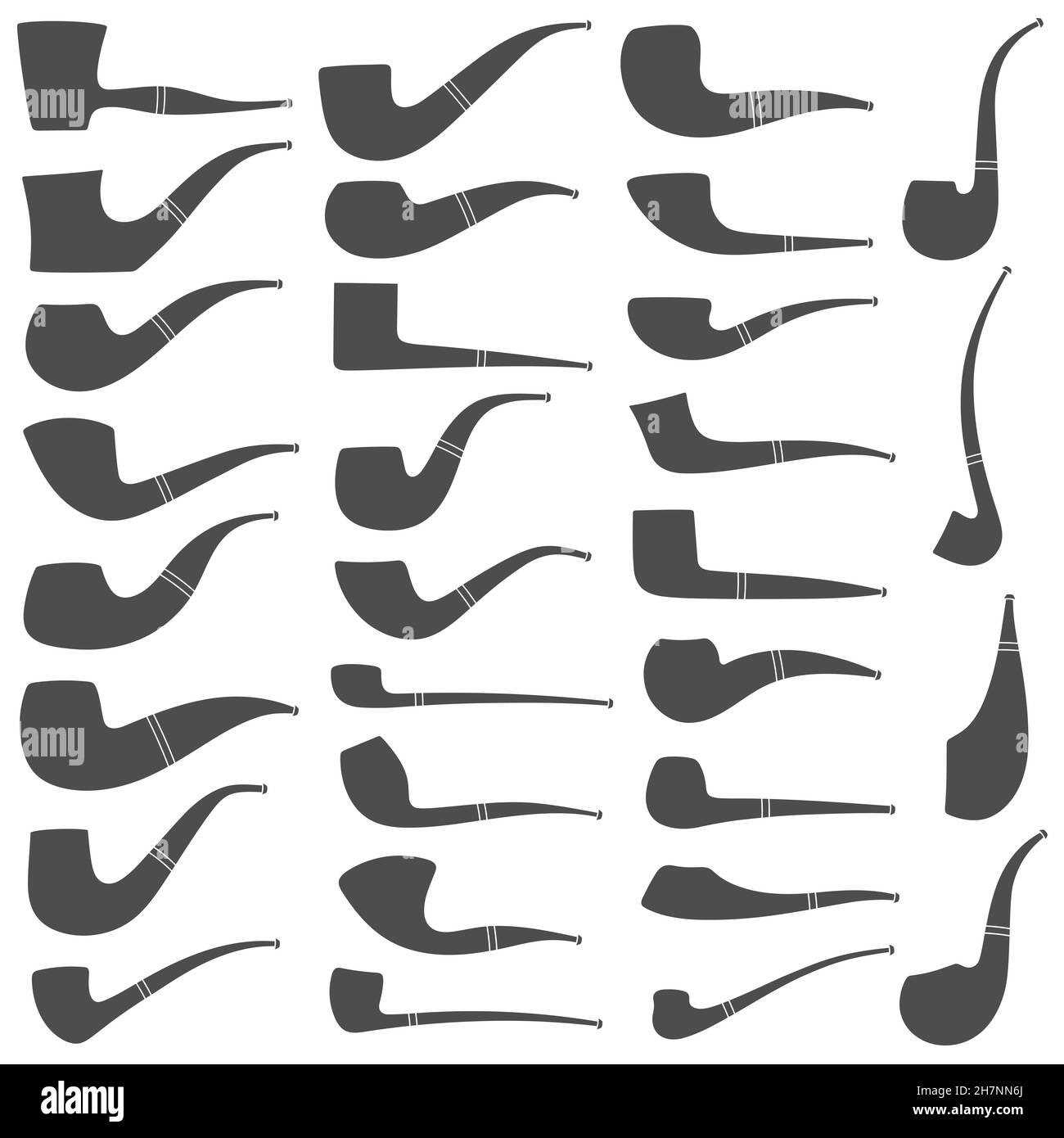 Wooden smoke pipe Stock Vector Images - Alamy