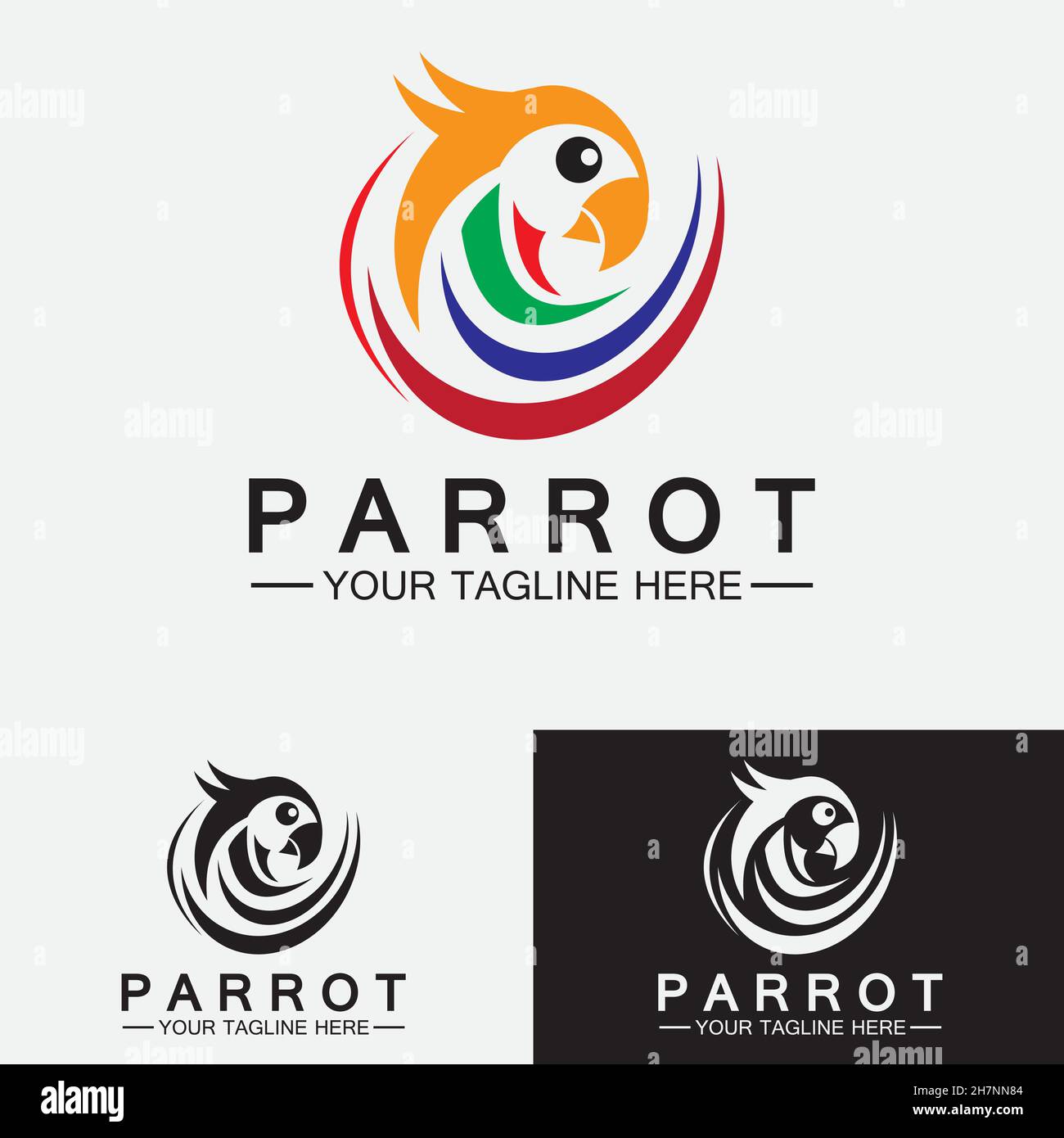 Parrot Logo Design Vector Template Stock Vector Image & Art - Alamy