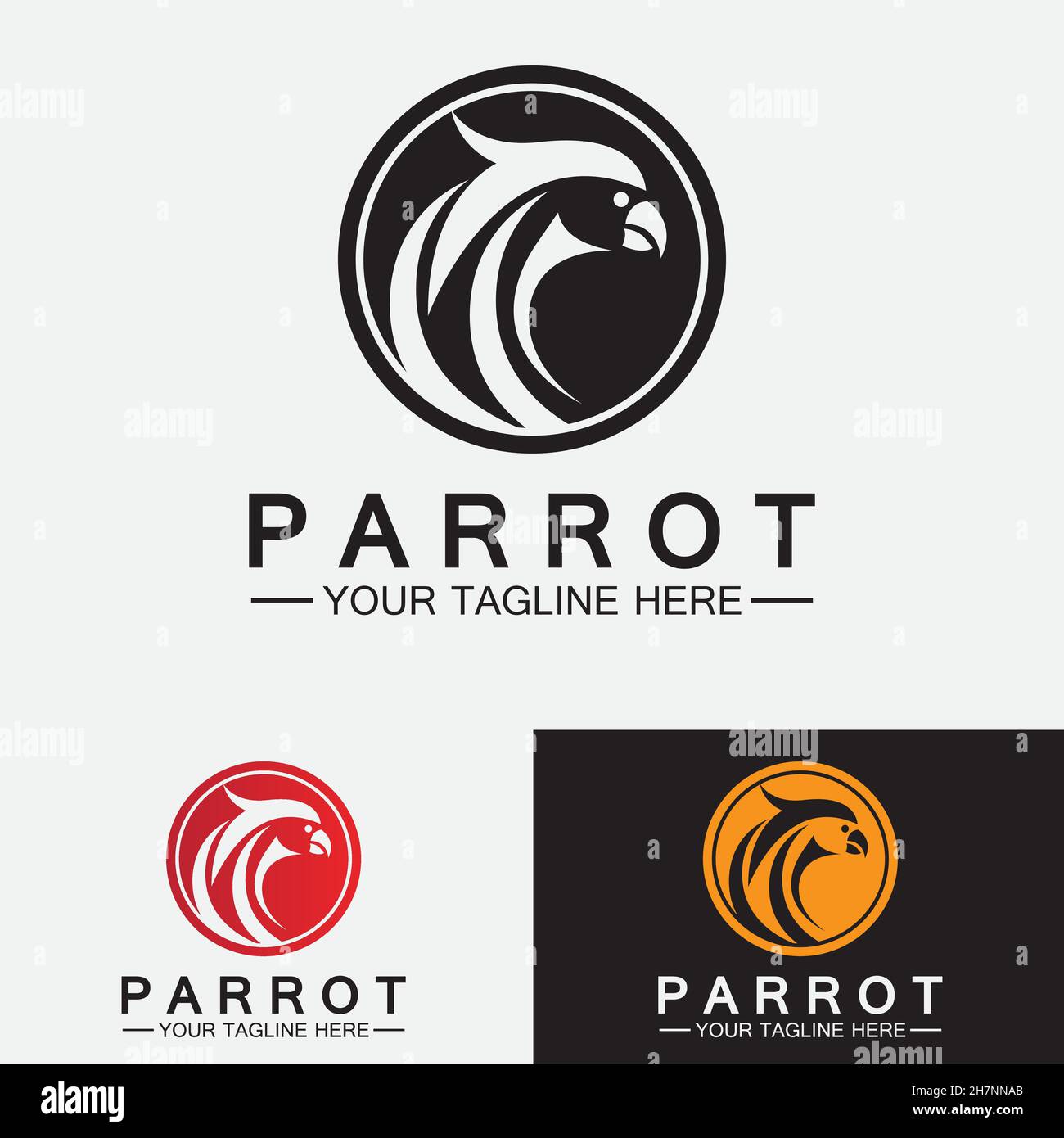 Parrot Logo Design Vector Template Stock Vector Image & Art - Alamy